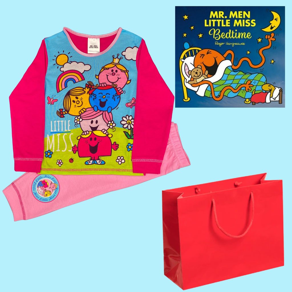 Girls MR MEN LITTLE MISS pyjamas, Bedtime Book & Gift Bag – BLOSSOM & MOON